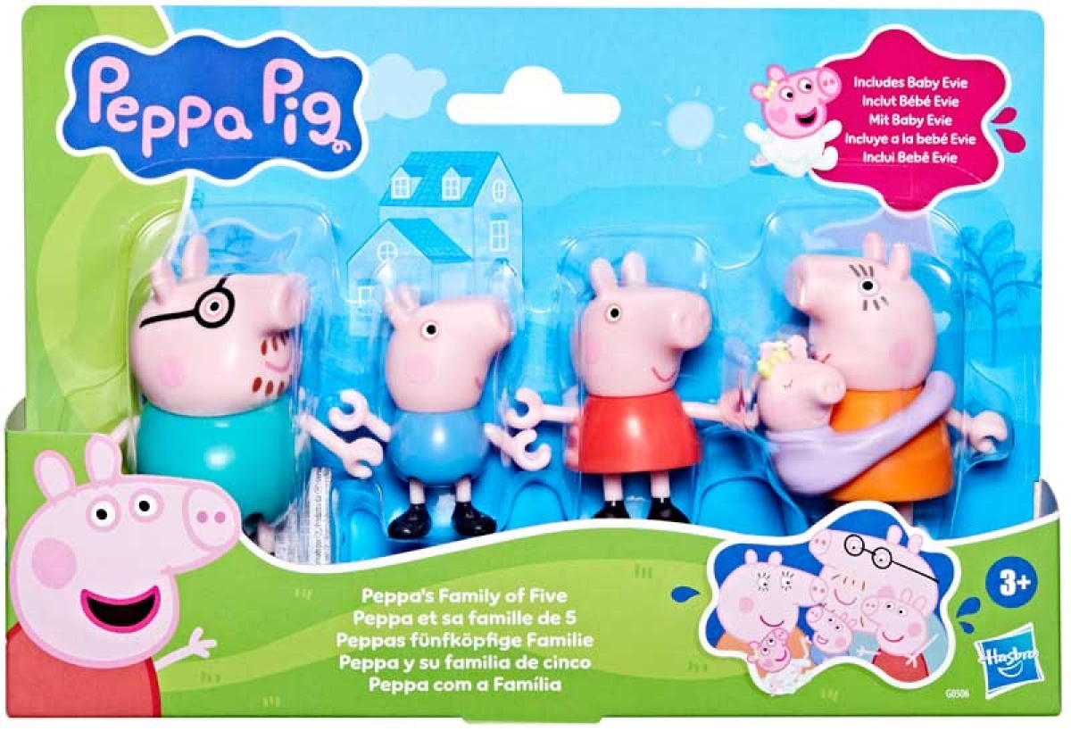 Hasbro Peppa Pig - Peppa's Family Of Five Figure Pack - ArgosyToys.co.uk