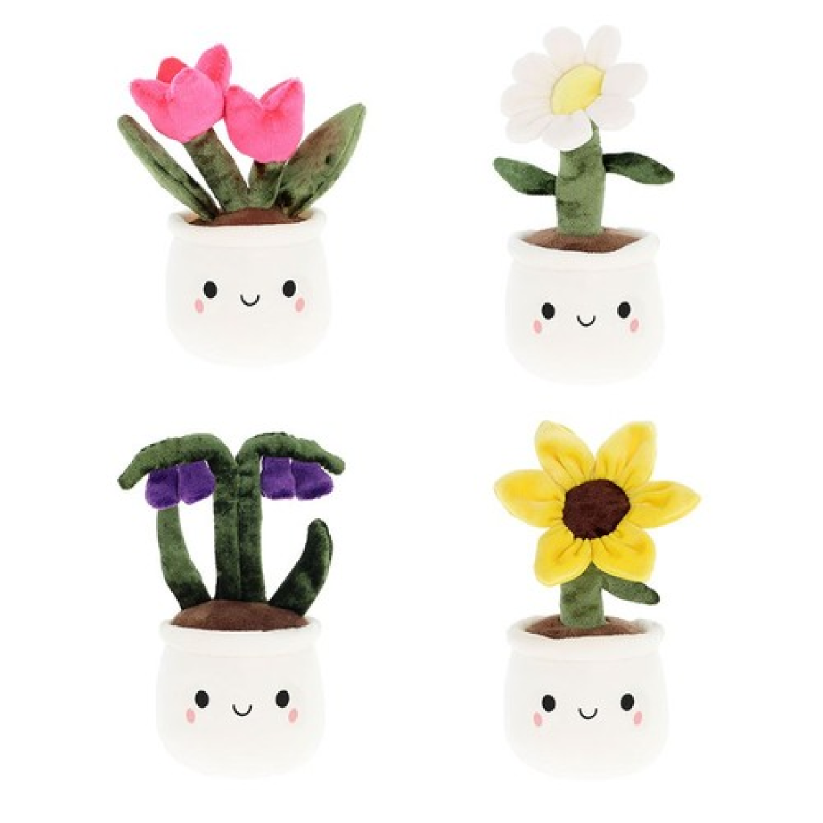 Keel Toys Flower Bobballs Plush Toys SF3424 - ArgosyToys.co.uk