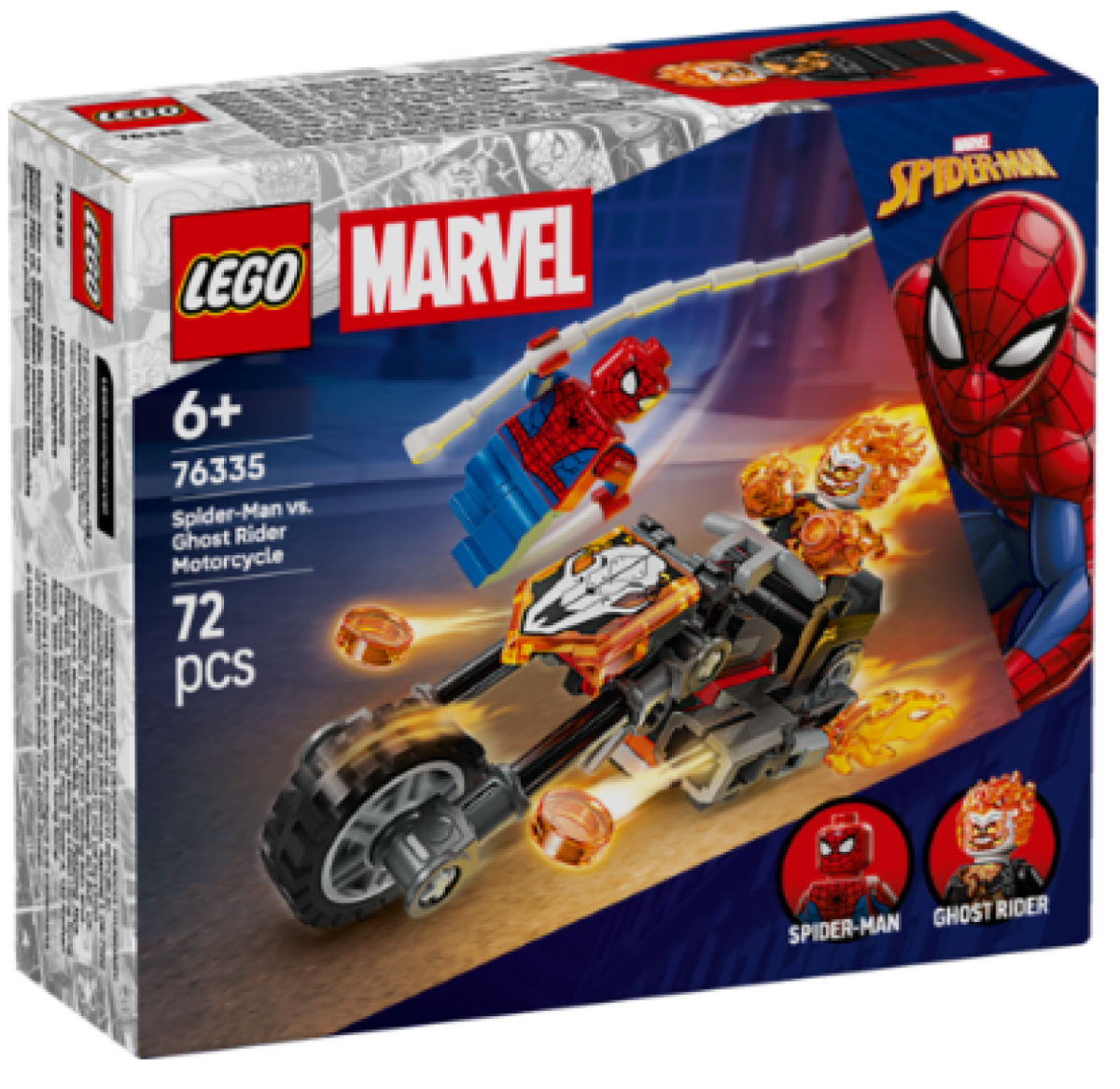 Lego 76335 Marvel Spider-Man vs. Ghost Rider Motorcycle - ArgosyToys.co.uk