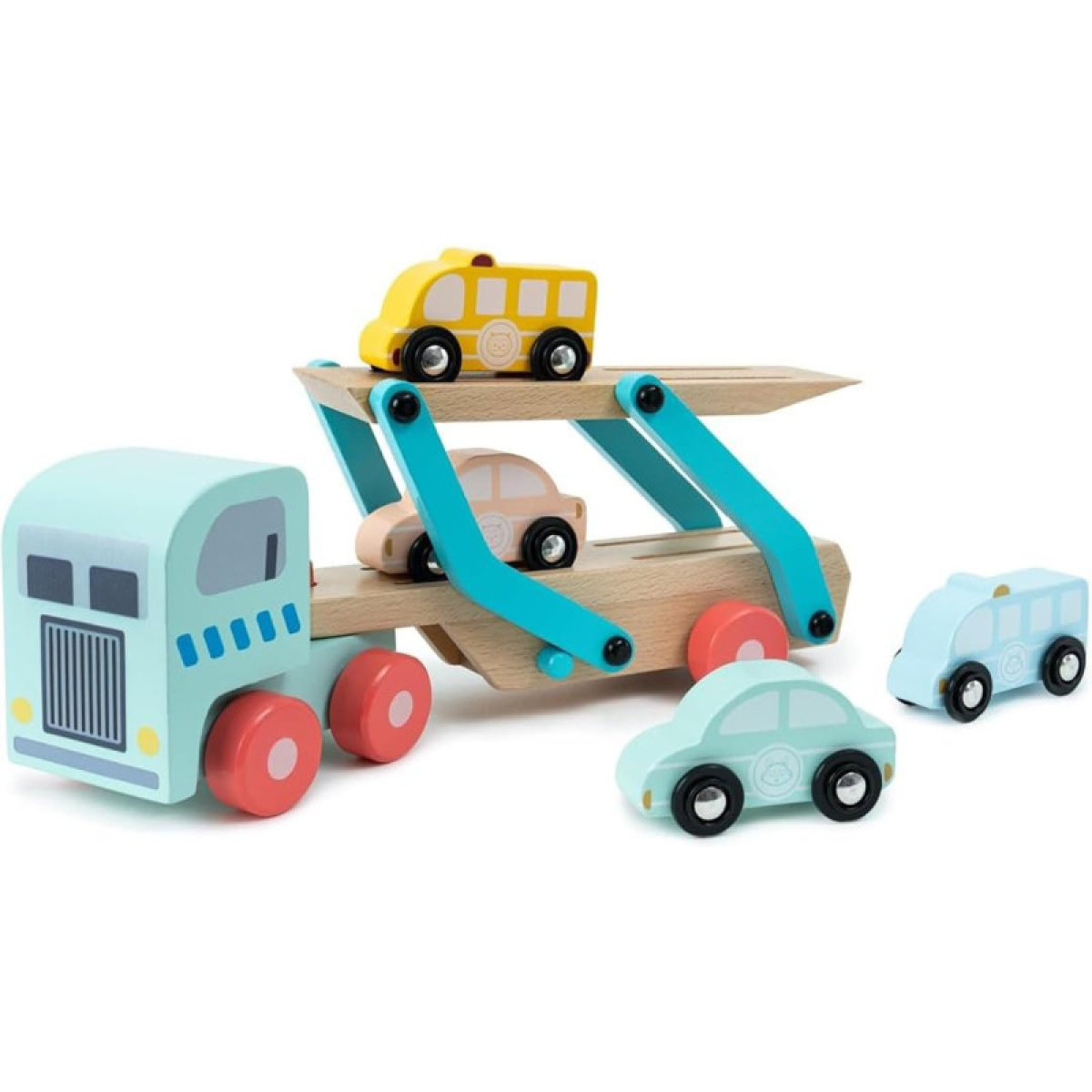 Mookie Owl Fox Wooden Car Transporter 18m+ - ArgosyToys.co.uk