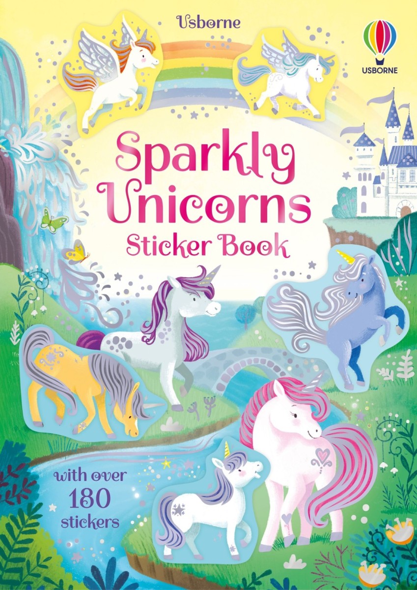 Usborne Sparkly Unicorns Sticker Book - ArgosyToys.co.uk
