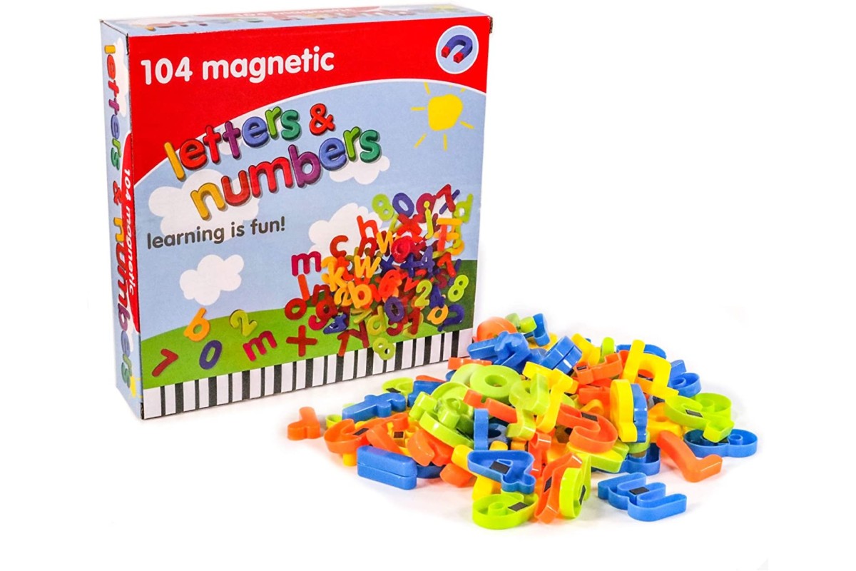 104 Magnetic Letters Numbers TY5501 ArgosyToys co uk